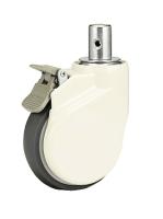 China 5 Inch White Medical Hospital Bed Casters ABS TPR Material For Hospitals for sale