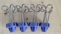 China Hospital Medical Drip Infusion Stand Hooks Blue Black And White for sale