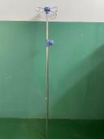 China Hospital Special Blue Infusion Stand Mobile With 4 Hooks for sale