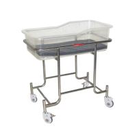 China ABS Plastic Basin Stainless Steel Silent Wheels Hospital Baby Cart for sale