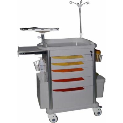 China Hospital Medical White ABS Ambulance Cart With Four Wheels for sale