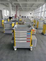 China Hospital Medical White ABS Ambulance Cart With Four Wheels for sale