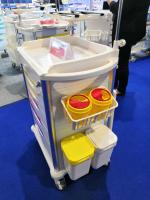 China Hospital Medical White ABS Ambulance Cart With Four Wheels for sale