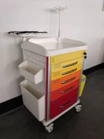 China Red Dispensing Anesthesia Cart Aluminum Steel ABS Material for sale