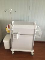 China Medical hospital furniture blue therapy cart with two drawers for sale