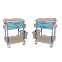 China Plastic Steel ABS Table Top Double Layer 930mm Medical Treatment Cart for sale