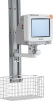 China White medical monitor trolley arm with 4 inch universal casters for sale