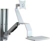 China White medical monitor trolley arm with 4 inch universal casters for sale