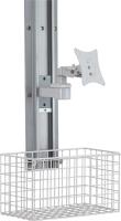 China White medical monitor trolley arm with 4 inch universal casters for sale