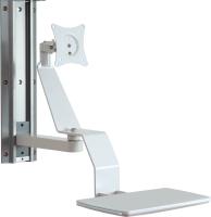 China White medical monitor trolley arm with 4 inch universal casters for sale
