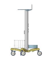 China Hospital furniture mobile trolley hospital special with five wheels for sale
