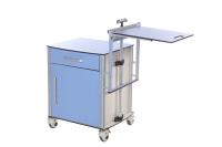 China Color Blue Anti-Bite Fiberboard Hospital Medical Bedside Table for sale