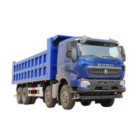China Used HOWO 440hp 8X4 Dump Truck with 30 Tons Load Capacity and 7.6x2.35x1.5m Cargo Tank for sale