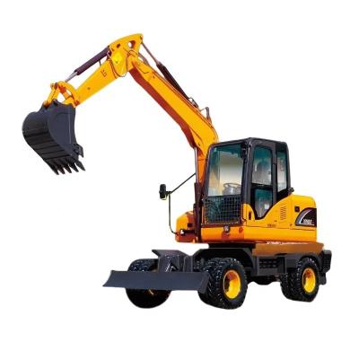 China 6 Ton Mini Wheel Excavator with Hydraulic Valve and Moving Wheel for sale