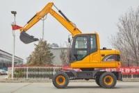 China 6 Ton Mini Wheel Excavator with Hydraulic Valve and Moving Wheel for sale