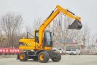 China 6 Ton Mini Wheel Excavator with Hydraulic Valve and Moving Wheel for sale