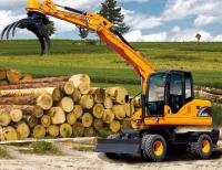 China 6 Ton Mini Wheel Excavator with Hydraulic Valve and Moving Wheel for sale