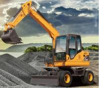 China 6 Ton Mini Wheel Excavator with Hydraulic Valve and Moving Wheel for sale