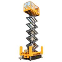 China Heavy-Duty Electric Motor Diesel Hydraulic Scissor Car Lift with 1670x740mm Table Siz for sale
