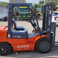 China Chinese HELI 3.5 Ton Used Diesel Forklift with Side Shifter Flexible Maneuverability for sale