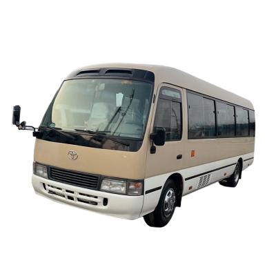 China 30 Seats Used Diesel Coaster Mini Bus Euro 2 Emission Standard 6 8L Engine Capacity for sale