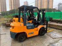 China Building Material Shops Used Toyota Diesel 3 Tons 7F Forklift with Side Shifter 3450 KG for sale