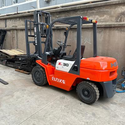China HELI 3 ton Diesel Forklift 3m Lifting Height Used 3t Forklift in Good Condition for sale
