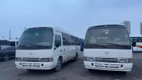 China Left Hand Drive Toyota Coaster Bus with Left Drive and 7005*2040*2785mm Measurements for sale
