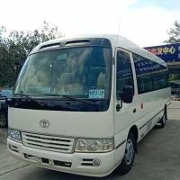 China 30 Passenger Toyota Coaster Bus with Manual Transmission and 4L Engine Capacity for sale