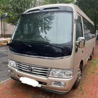 China 30 Seater Toyota Coaster Bus with Manual Transmission and Euro 3 Emission Standard for sale