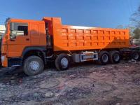 China 16 Tire Number LHD SINO Used Dump Truck HOWO 8X4 Heavy-duty Tipper Truck with HW Gear Box for sale