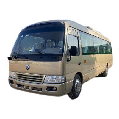 China 30 Seater Toyota Coaster Buses with Euro 3 Emission Standard and 4L Engine Capacity for sale