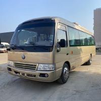 China Left Hand Drive Toyota Coaster Bus with 30 Passenger Capacity and Manual Transmission for sale