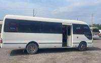 China Tire 7.00R16 Toyota Coaster 29 Seats Sliding Windows Bus with Manual Transmission for sale