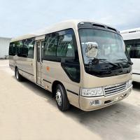 China Left Hand Drive Coaster Bus with 215/75R17.5 Tires and Euro 2 Emission Standard at Best for sale