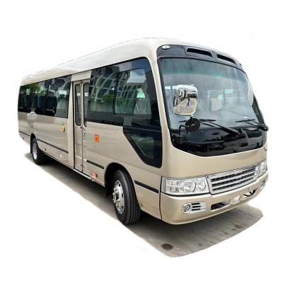 China 30 Seaters Left Hand Drive Coaster Bus with 85L Oil Tank and Euro 2 Emission Standard for sale