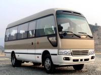 China Manual Transmission Luxury Mini Small Government Tour Bus Coaster with YC4FA130-30 Engine for sale
