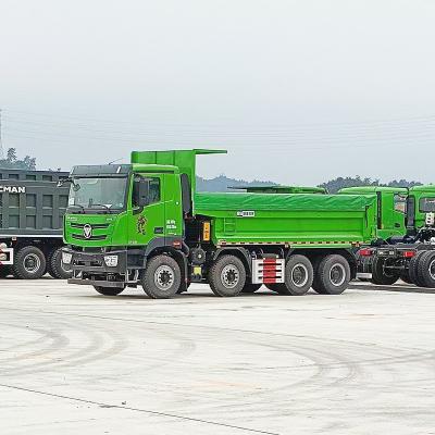 China Used 8x4 12 Wheels 430hp Foton Dump Truck 12 Forward Shift Driving Diesel Tipper Truck for sale