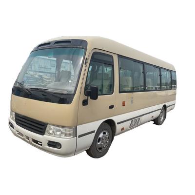 China Good Condition LHD Diesel Coaster Bus with 2.4T Displacement and 19 Seat Capacity for sale