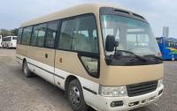 China Good Condition Mini Toyo ta Coaster Buses with 10-23 Seats Fuel Type Gas / Petrol for sale