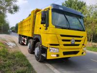 China Used Howo 8x4 12 Wheel Dump Trucks 375 Hp Diesel Engine Sand Tipper Truck with No ESC for sale
