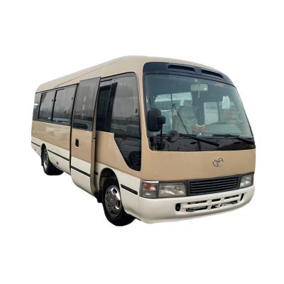 China Manual Transmission Type Used Toyota Coaster Bus with 3300mm Wheel Base and 30 Seats for sale