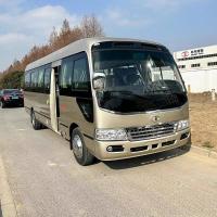 China 30 1 Seats Toyo ta Coaster Bus with 4L Engine Capacity Euro 2 Emission Standard and 1 for sale