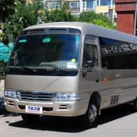 China 16-22 Seats Dongfeng LHD Coaster Mini Bus with Rear Luggage Compartment Volume of 0.25 m3 for sale