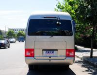 China 16-22 Seats Dongfeng LHD Coaster Mini Bus with Rear Luggage Compartment Volume of 0.25 m3 for sale