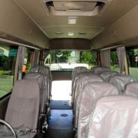 China 16-22 Seats Dongfeng LHD Coaster Mini Bus with Rear Luggage Compartment Volume of 0.25 m3 for sale