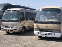 China Used Diesel Engine 30 Seater Toyota Coaster Bus Good Condition Manual Transmission Type for sale