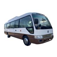 China LHD RHD 30 Seats Toyo ta Coaster Bus with 70L Fuel Tank and 4500-6700ml Displacement for sale