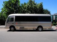 China 30 Seater TOYO TA Coaster Bus Diesel Fuel Type and 6.50-16 Tyres for Passenger Transport for sale