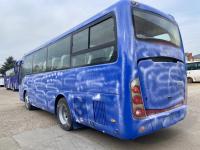 China 35 Seats Tour Bus Coach Luxury Used Mini Passenger Bus Power Steering Deisel Fuel for sale